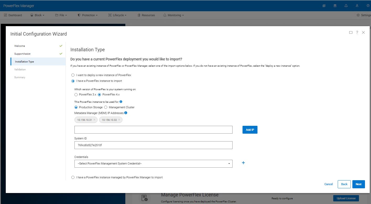 Deploying PowerFlex 4.x with co-resident management on three nodes ...