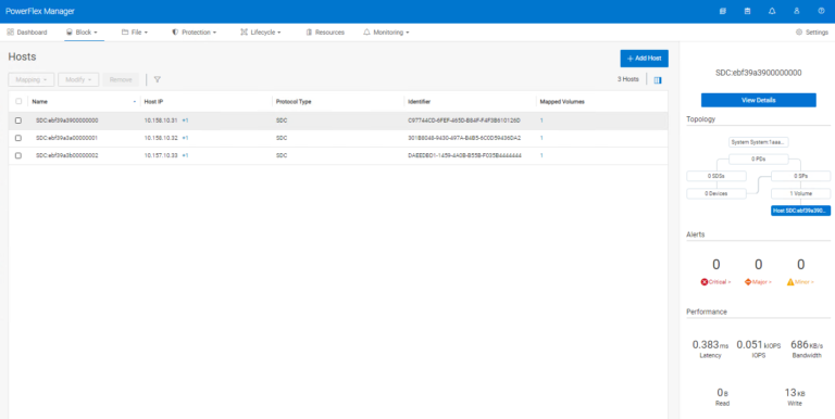 Deploying PowerFlex 4.x with co-resident management on three nodes ...
